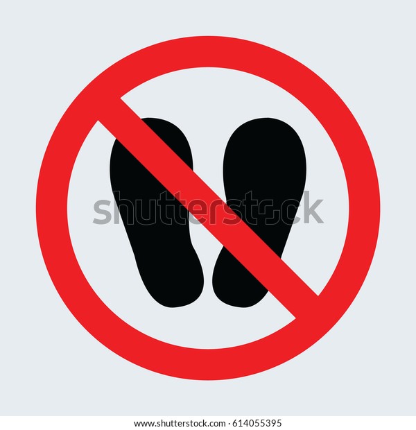 No Foot Step Sign Gray Stock Vector (Royalty Free) 614055395 | Shutterstock