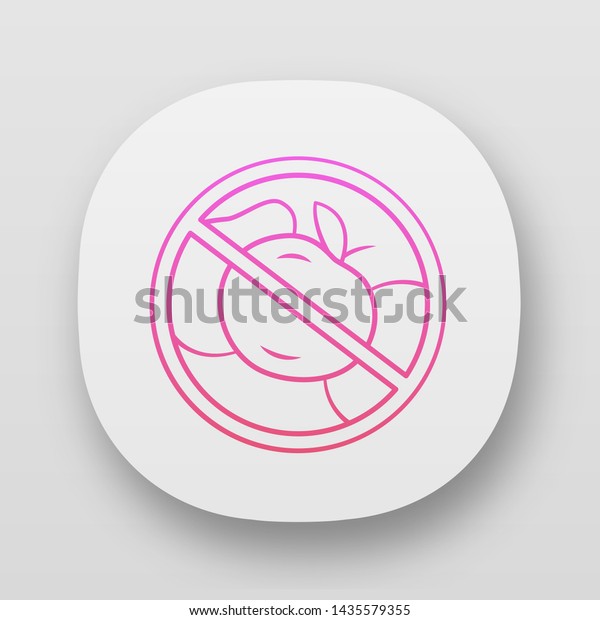 No Fruit Prohibition App Icon High Stock Vector (Royalty Free ...