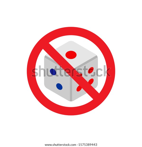 No Gambling Icon Game Theme Business Stock Vector (Royalty Free ...