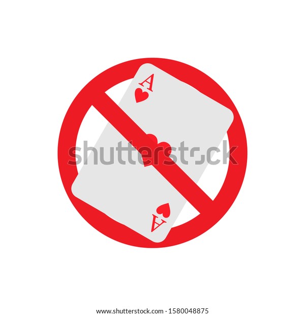 No Gambling Icon Game Theme Business Stock Vector (Royalty Free ...