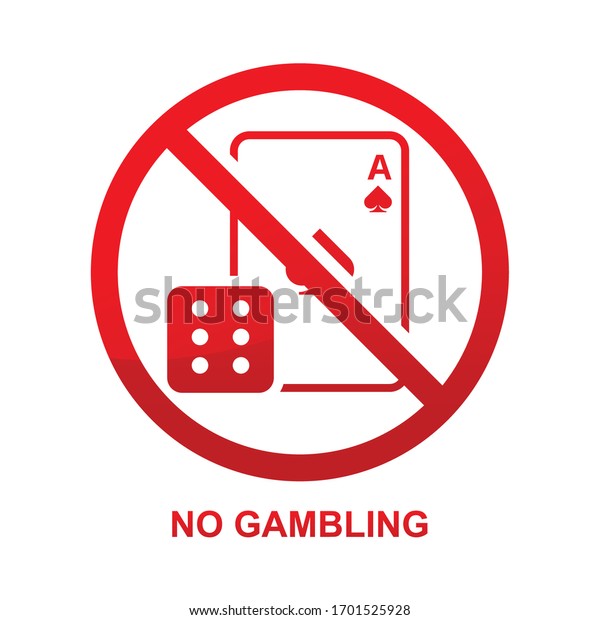 No Gambling Sign Isolated On White Stock Vector (Royalty Free ...