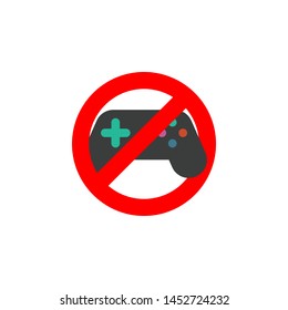 No Game Sign Vector Icon: vector de stock (libre de regalías ...