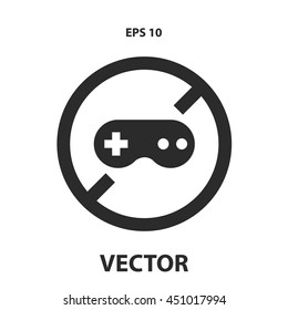 No Gaming Icon Stock Vector (Royalty Free) 451017994 | Shutterstock