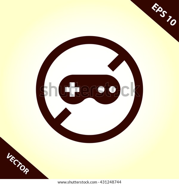 No Gaming Icon Game Forbidden Vector: เวกเตอร์สต็อก (ปลอดค่าลิขสิทธิ์ ...