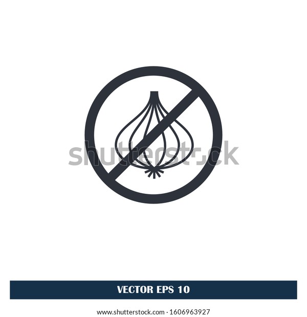 No Garlic Icon Vector Logo Template Stock Vector (Royalty Free ...