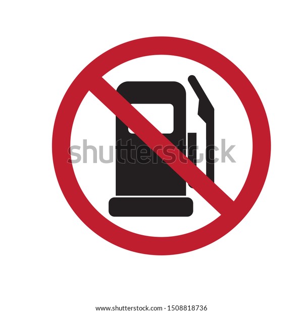 No Gas Station Sign Vector Illustration Stock Vector (Royalty Free ...