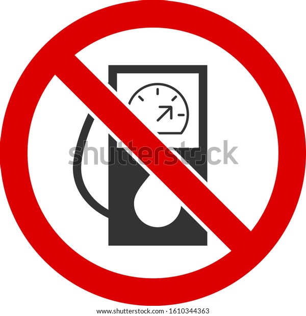 No Gas Station Vector Icon Flat Stock Vector (Royalty Free) 1610344363 ...