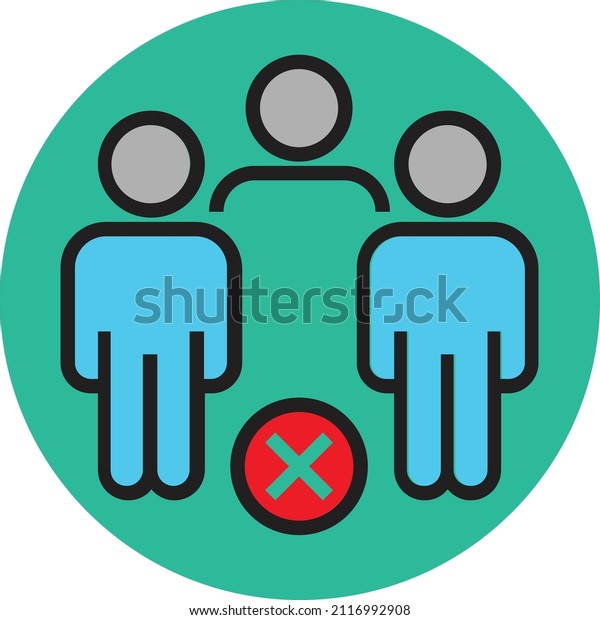 No Gathering Isolated Vector Illustration Which Stock Vector (Royalty ...