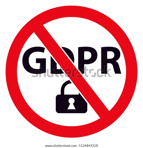 No Gdpr Sign Vector Illustration General Stock Vector (Royalty Free ...