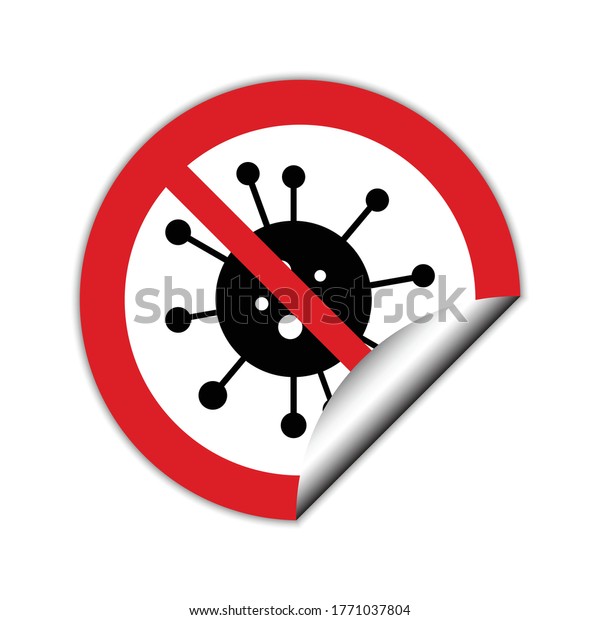 No Germ Icon Prohibited Sign No Stock Vector (Royalty Free) 1771037804 ...