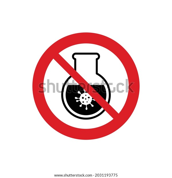 No Germ Icon Prohibited Sign No Stock Vector (Royalty Free) 2031193775 ...