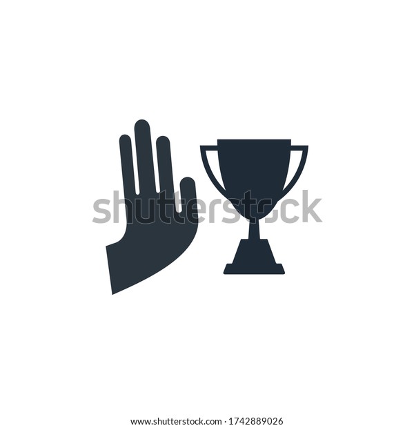 No Gesture Cup Refuse Reward Vector Stock Vector (Royalty Free ...