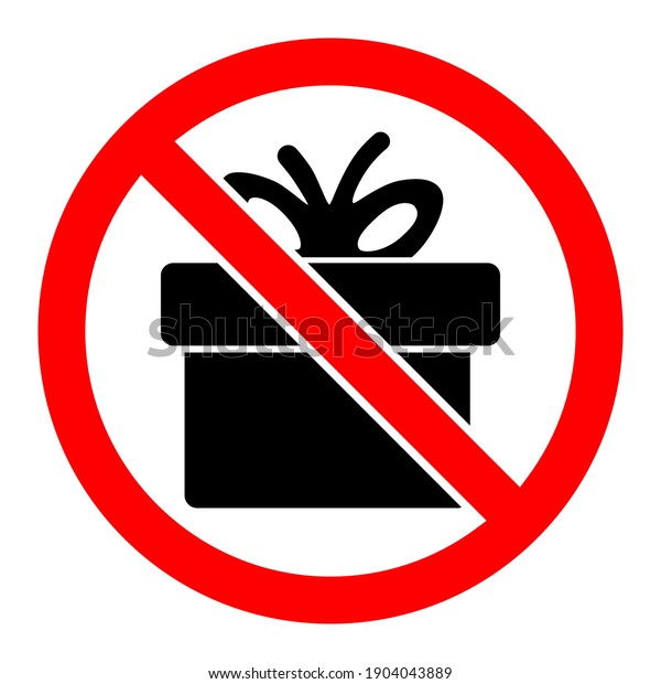 No Gift Icon Gift Box Ban Stock Vector (Royalty Free) 1904043889 ...