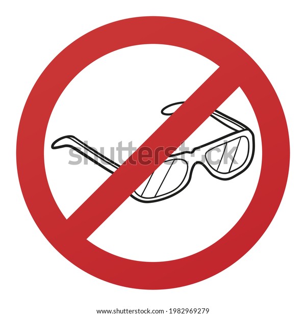 No Glases Symbol Isolated On White Stock Vector (Royalty Free ...