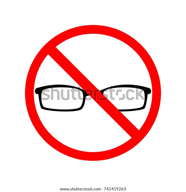 No Glasses Sign Vector Illustration Stock Vector (Royalty Free ...