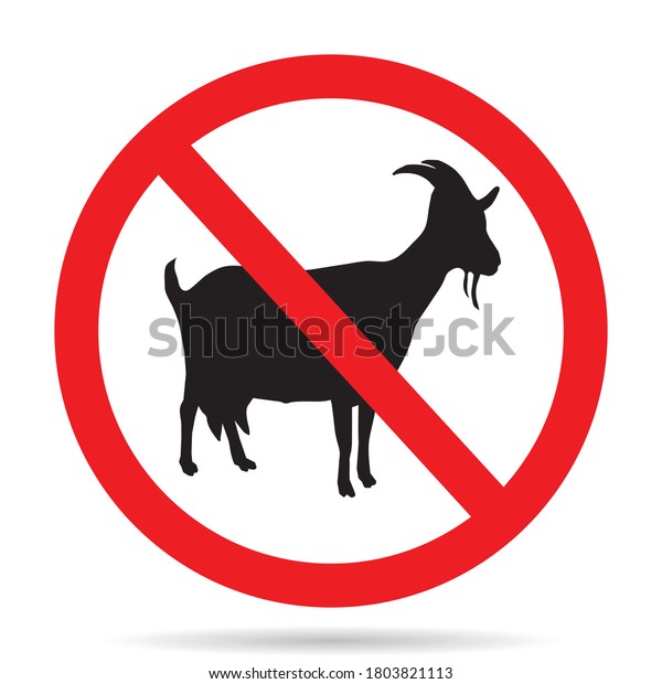 No Goat Sign Vector Illustration Stock Vector (Royalty Free) 1803821113 ...