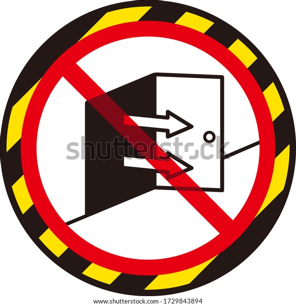 No Going Out Sign Isolated Vector Stock Vector (Royalty Free ...