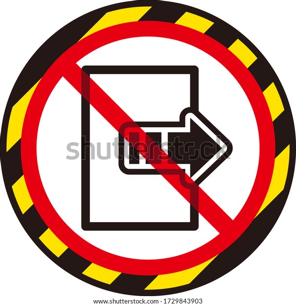 No Going Out Sign Isolated Vector Stock Vector (Royalty Free ...