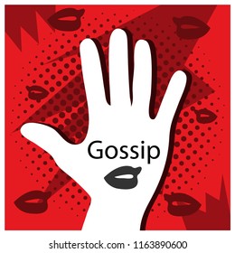 No Gossip Hand Vector Icon Illustration Stock Vector (Royalty Free ...