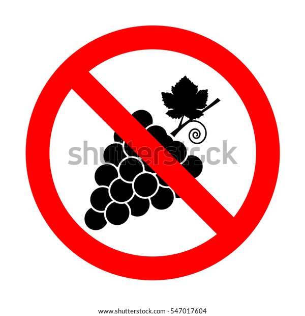 No Grapes Sign Illustration Stock Vector (Royalty Free) 547017604 ...