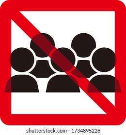 No Group Sign Isolated Vector Illustration Stock Vector (Royalty Free ...
