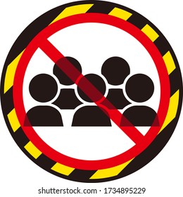 No Group Sign Isolated Vector Illustration Stock Vector (Royalty Free ...