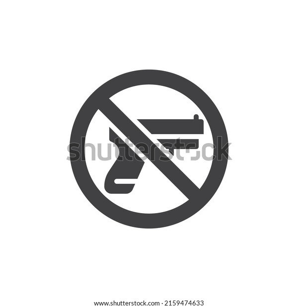No Gun Prohibition Sign Vector Icon Stock Vector (Royalty Free ...