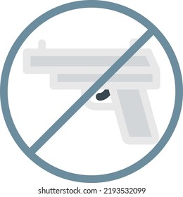 No Gun Vector Illustration On Transparent Stock Vector (Royalty Free ...