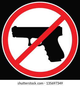 No Gun Weapon Sign Stock Vector (Royalty Free) 135697349 | Shutterstock