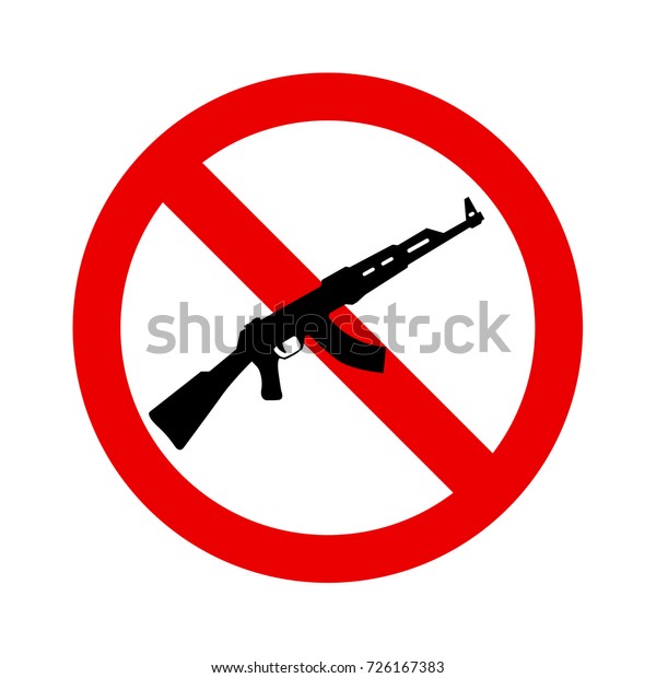 No Gun Weapon Sign Illustrator Vector Stock Vector (Royalty Free ...