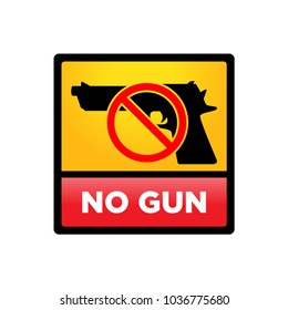 No Guns Firearms Weapons Sign Vector Stock Vector (Royalty Free ...