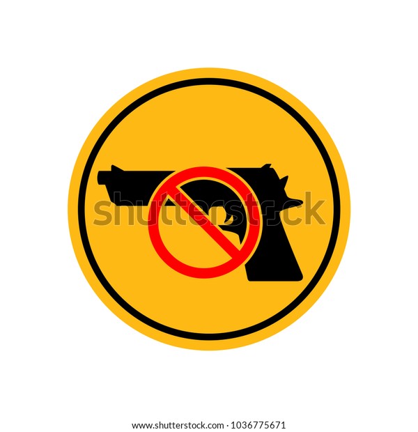 No Guns Firearms Weapons Sign Vector Stock Vector (Royalty Free ...