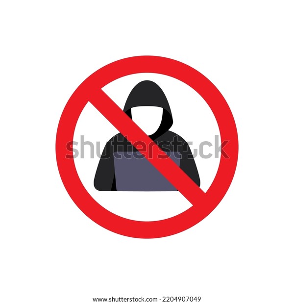 No Hacker Sign Suitable Technology Theme Stock Vector (Royalty Free ...