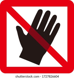 No Hand Sign Isolated Vector Illustration Stock Vector (Royalty Free ...