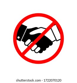 No Handshake Line Vector Not Allow Stock Vector (Royalty Free) 1752571718