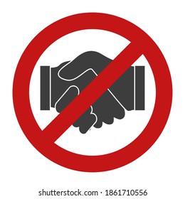 No Handshake Icon Illustration Design Isolated Stock Illustration ...