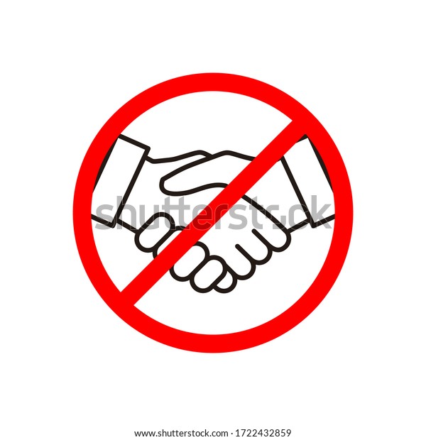 No Handshake Icon Vector Illustration Stop Stock Vector (Royalty Free ...