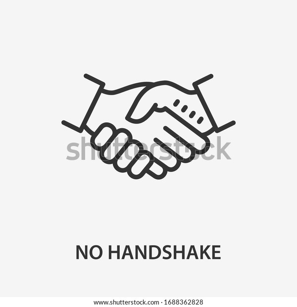 No Handshake Line Icon Vector Illustration Stock Vector (Royalty Free ...