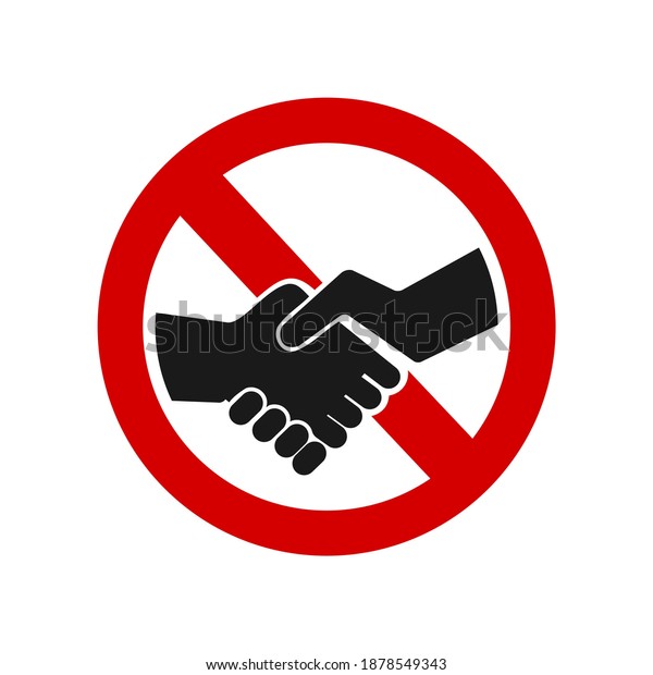 No Handshake Logo Template Not Allow Stock Vector (Royalty Free) 1878549343