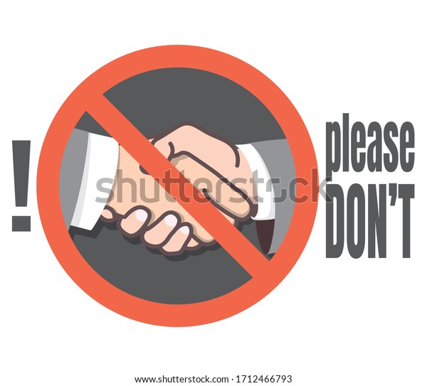No Handshake Sign On Dark Background Stock Vector (Royalty Free ...