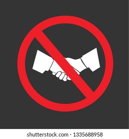 No Handshake Signvector Illustrationeps10 Stock Vector (Royalty Free ...