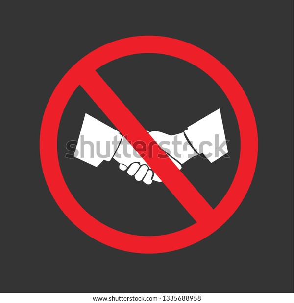 No Handshake Signvector Illustrationeps10 Stock Vector (Royalty Free ...