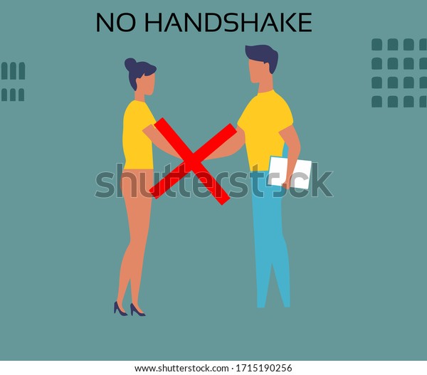 No Handshake Vector Background Illustration Social Stock Vector ...