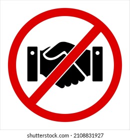 No Handshake Vector Icon Isolated On Stock Vector (Royalty Free ...
