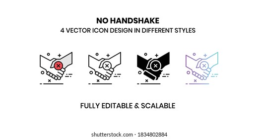 No Handshake Vector Illustration Icons Different Stock Vector (Royalty ...