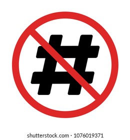No Hashtags Symbol Stock Vector (Royalty Free) 1076019371 | Shutterstock