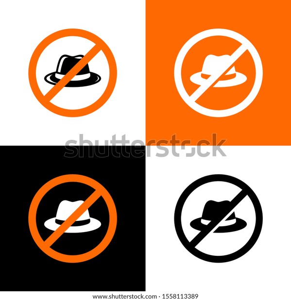 No Hat Sign Forbidden Cap Icon: เวกเตอร์สต็อก (ปลอดค่าลิขสิทธิ์ ...