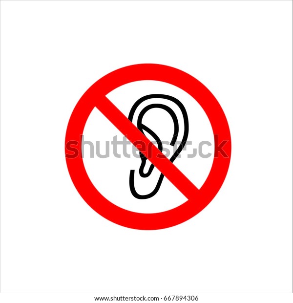 No Hear Icon Stock Vector (Royalty Free) 667894306 | Shutterstock