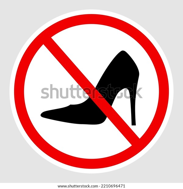 No High Heels Shoes Sign Forbidden Stock Vector (Royalty Free ...