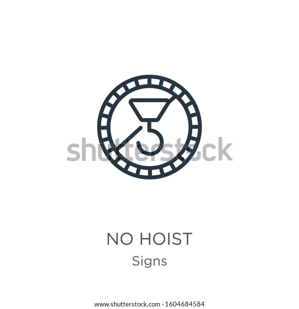 No Hoist Icon Thin Linear No Stock Vector (Royalty Free) 1604684584 ...